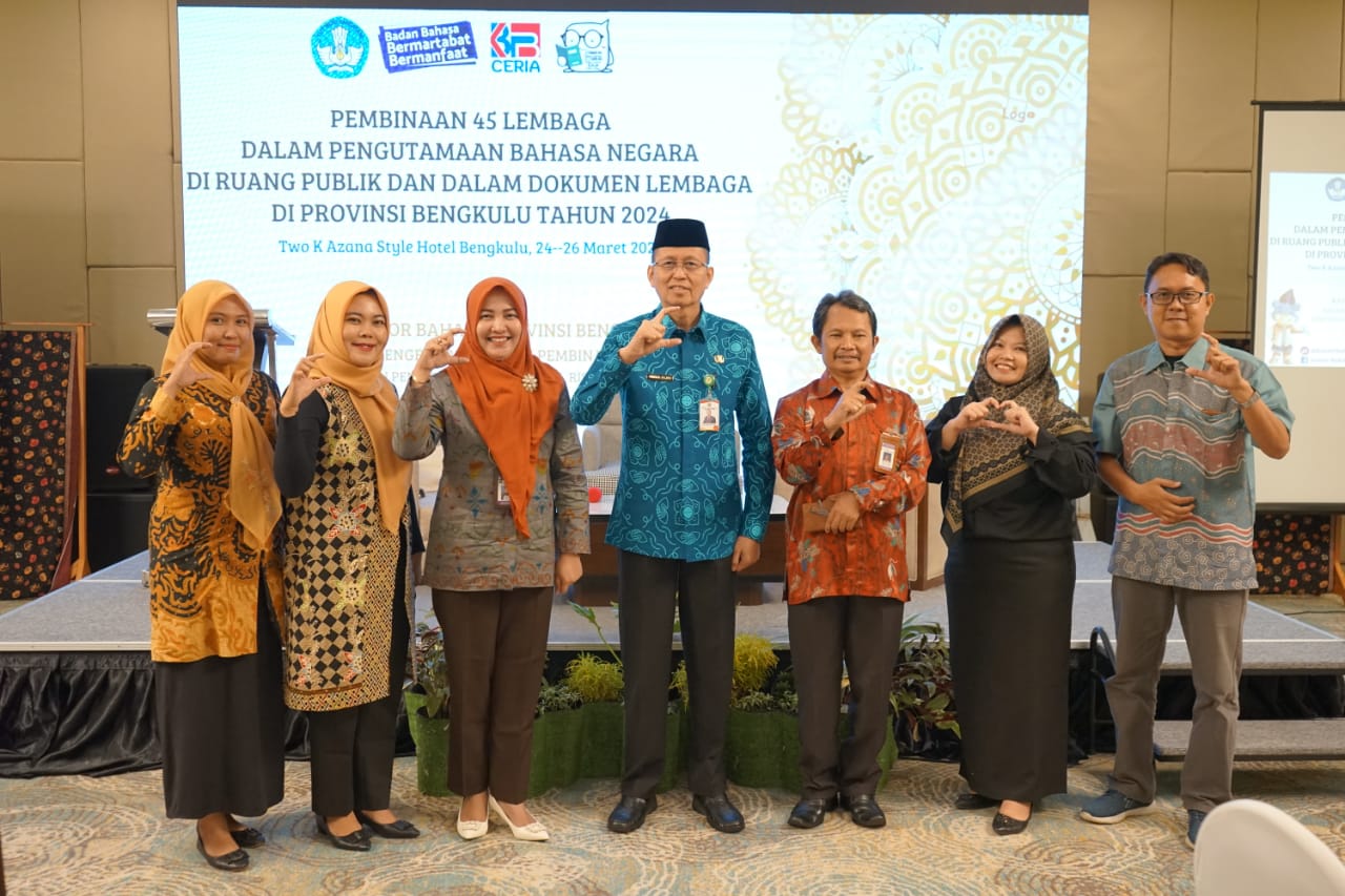 Pemprov Sambut Baik Kegiatan Pembinaan 45 Lembaga dalam Pengutamaan Bahasa Negara di Ruang ...